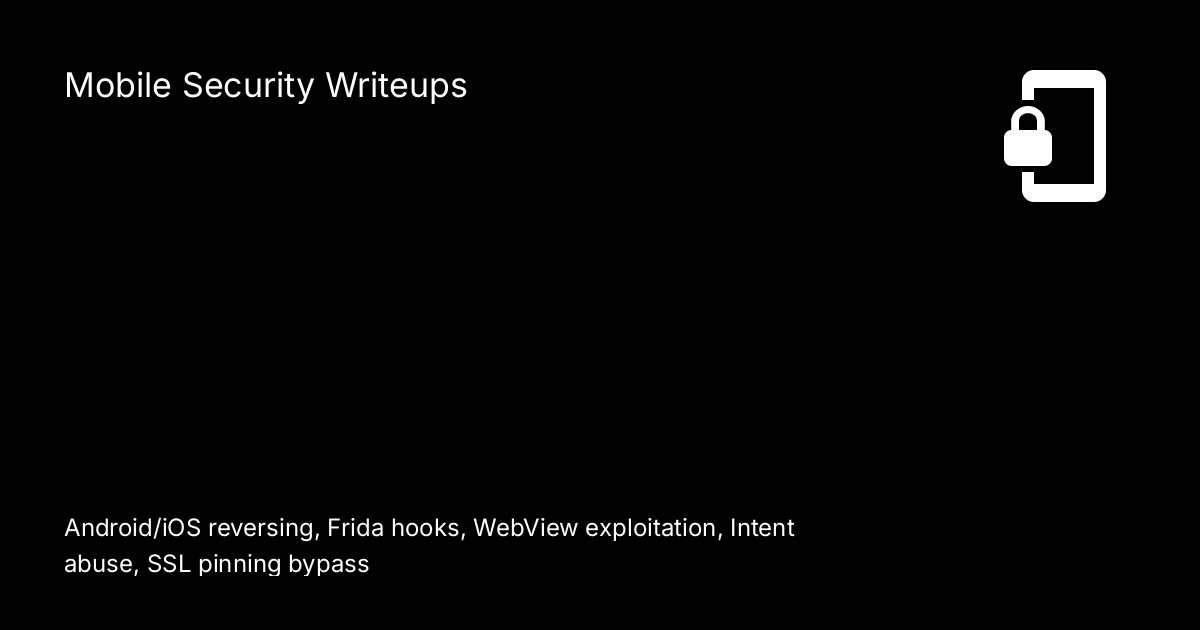 index - Mobile Writeups